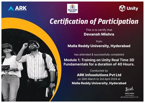 devansh mishra on linkedin excited to share that i ve completed module 1 of the unity real time 3d…
