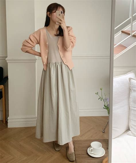 더무무 바스락 나시 롱 원피스 레이어드 데일리 편한 민소매 바스락 원피스