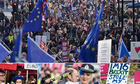 Anti Brexit Campaigners March Through London Call For Peoples Vote