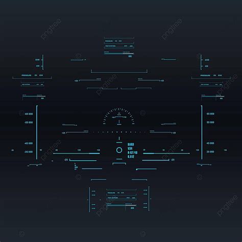 Futuristic Blue Virtual Graphic Touch User Interface Hightech Cyberspace Dashboard Vector