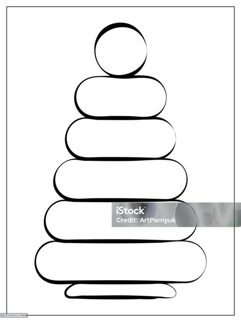 유치한 피라미드 윤곽선 교육 개념입니다 플랫 벡터입니다 가는 선 아이콘입니다 장난감 일러스트레이션은 웹 디자인 로고 사용자 인터페이스 인쇄 광고에 사용할 수 있습니다 개념에