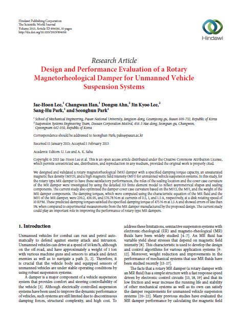 Design And Performance Evalution Of A Rotary Magnetorheological Farzanegan Propulsion Systems
