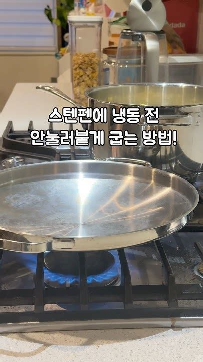 냉장고 파먹기 스텐팬 안눌러붙게 쓰는 방법 스텐 팬에 냉동 전 데우기 스텐팬 스테인레스팬 짜글이 짜글이냄비 프라우허짜글이팬 스테인레스팬요리 미국살림