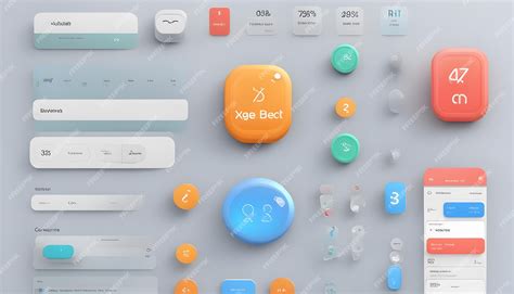 Premium Ai Image Modern Web Ui Elements Including Buttons Input Fields And Navigation Bars