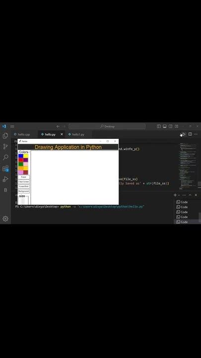 Drawing Screen Using Python Shorts Shortvideoshortfeed Pythoncodingshortvideopythonturtle