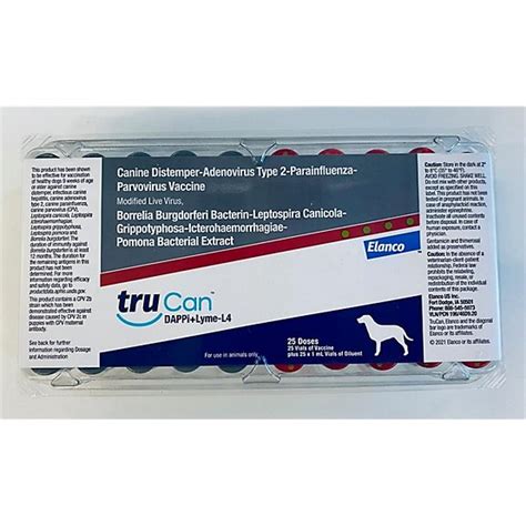 Duramune Trucan Dappi Lyme L4 Vaccine 25x1 Ml Dose Tray At Tractor Supply Co