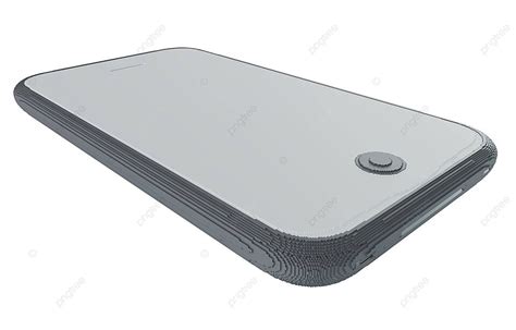 3d Printed Smartphone Isolated On White Background Process Computing