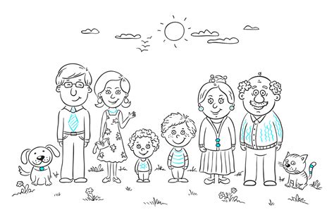 Рисунок семьи мама папа брат сестра Фото подборки 3