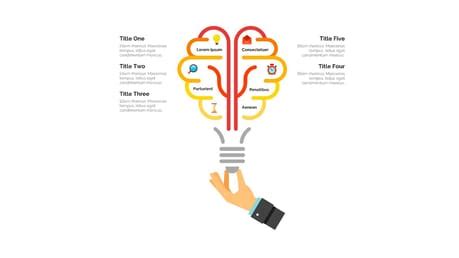 Hand Holding Light Bulb With Diagram Of The Human Brain Google Slide Theme And Powerpoint