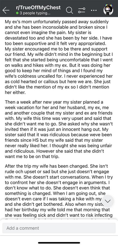 Not Oop Op Doesnt Understand Why His Wife Would Be Upset Rredditonwiki