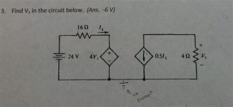 Solved Find V 1 In The Circuit Below Chegg Com