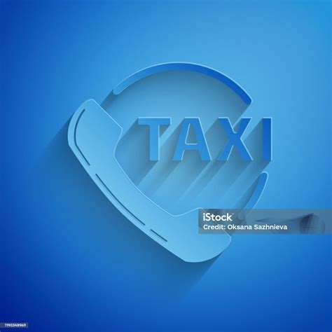 종이 잘라 택시 전화 서비스 아이콘 파란색 배경에 격리 스마트 폰 택시 종이 아트 스타일입니다 벡터 일러스트레이션 0명에 대한 스톡 벡터 아트 및 기타 이미지 Istock