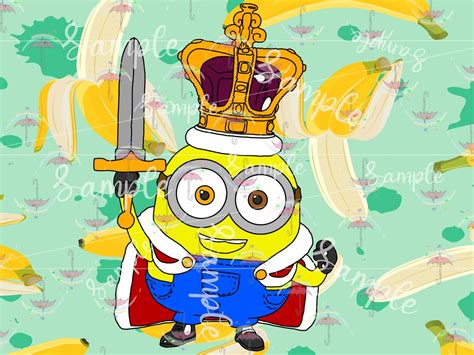 Instant Download Minion King Bob Art Bob Digital Download Bob The