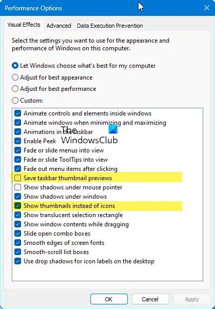 在 Windows 1110 中启用或禁用任务栏缩略图预览 Tech Club