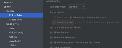 how do i enable multiple rows for editor tabs it s disabled do i