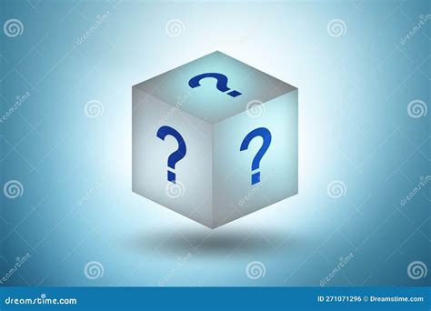Cube With Question Marks On Its Sides Stock Illustration Illustration Of Problem