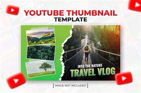 Premium Psd Travel Vlog Youtube Thumbnail Template