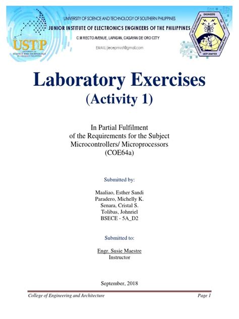 Laboratory Exercises Activity 1 Pdf Central Processing Unit Areas Of Computer Science