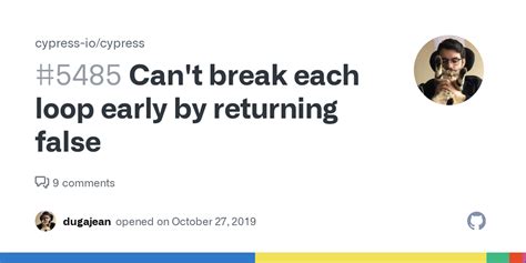 Cant Break Each Loop Early By Returning False · Issue 5485 · Cypress