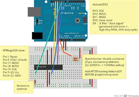 michaels technik hobby arduinoisp avr chips programmieren