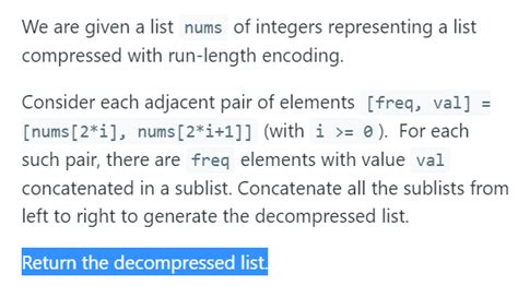 Leetcode 1313 Decompress Run Length Encoded List By Rahul Bhandari