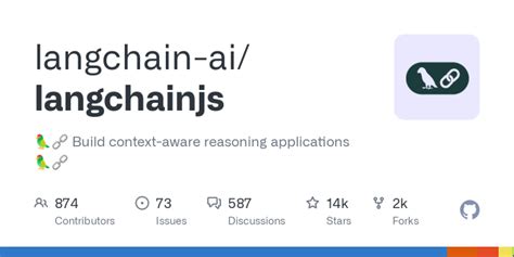 github langchain ai langchainjs 🦜🔗 build context aware reasoning