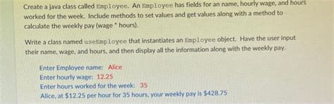solved create a java class called employee an employee has
