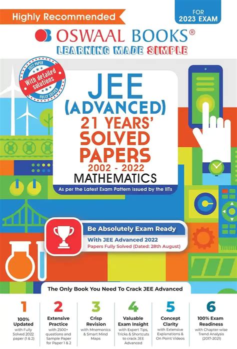 Oswaal Jee Advanced 20 Years Solved Papers 2002 And 2021 Mathematics Book For 2022 Exam