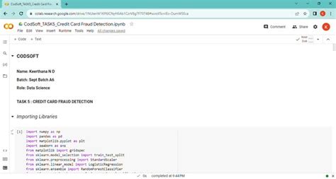 Keerthana N D On Linkedin Codsoft Datascience Machinelearning