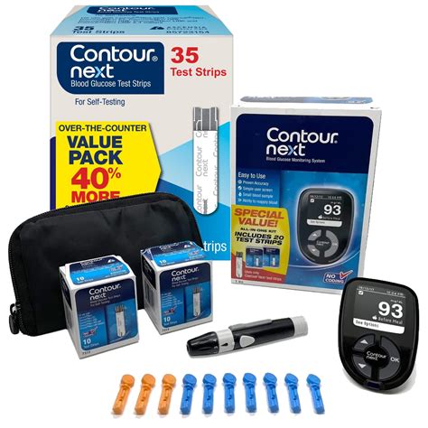 The Contour Next Blood Glucose Monitoring System All In One Kit For Diabetes Contour Next