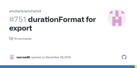 Durationformat For Export · Issue 751 · Amchartsamcharts4 · Github
