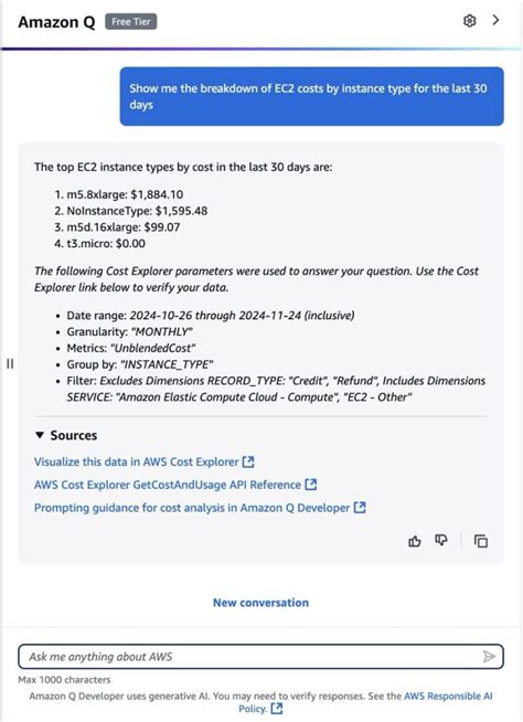 Analyzing Your Aws Cost Explorer Data With Amazon Q Developer Now Generally Available Aws