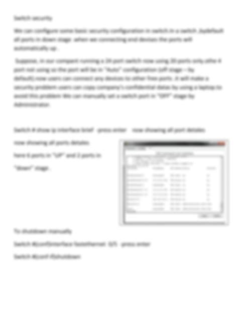 Solution Switch Security Configuration Studypool