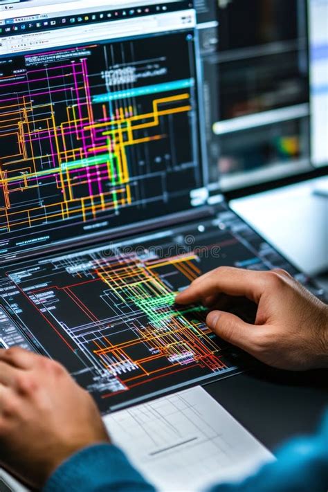 Cad Software Showing An Electrical Grid Map Overlay On A Geographic
