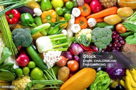 신선한 야채와 과일 다채로운 과일과 야채 깨끗한 먹기 야채 와 과일 배경 최고 전망 과일과 야채의 세트 음식 개념 0명에 대한 스톡 사진 및 기타 이미지 Istock
