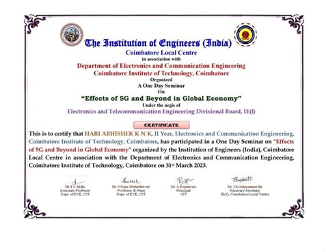 Hari Abhishek K N K On Linkedin Seminar On Effects Of 5g And Beyond