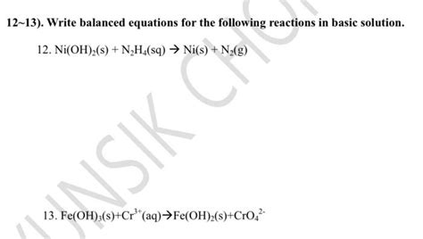 Solved 2 13 Write Balanced Equations For The Following