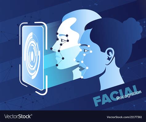 Facial Recognition System Royalty Free Vector Image