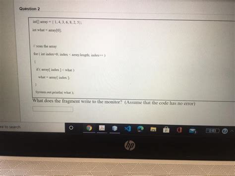 Solved Question 2 Int Array 1143 6 8 25 Int What