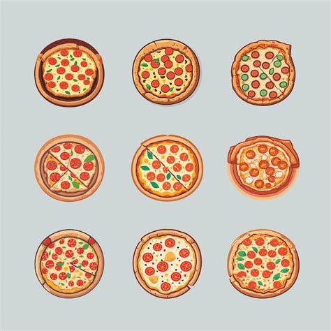 피자 클립 아트 프리미엄 벡터