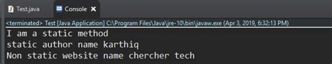 Static Keyword In Java