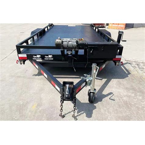 Car Hydraulic 3 Tonne Trailer Low Bed Tilt Trailer Tandem Car Trailer