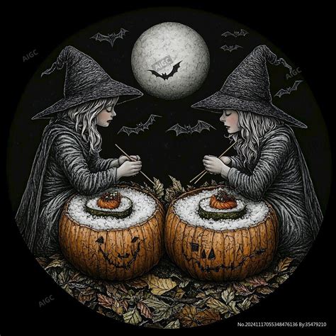 Ai创作图万圣节立体画 万圣节创意立体画 万圣节主题插画 万圣节儿童插画 女巫插画 恐怖主题立体画 南瓜头插画 万圣节的传说 女巫的季节