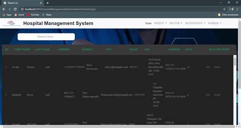 Hospital Management System Project In Java And Mysql Idomaz