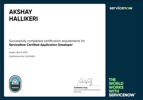 Servicenow Certified Application Developer Akshay Hallikeri