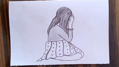 رسم سهلكيفيه رسم بنت حزينه خطوة بخطوة للمبتدئينتعليم الرسمرسم بنت