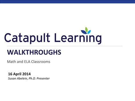 effective walkthroughs in math and ela classrooms ppt