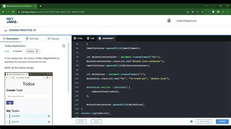 Todos Application Coding Practice 12 Todos Application 4 Nxtwave