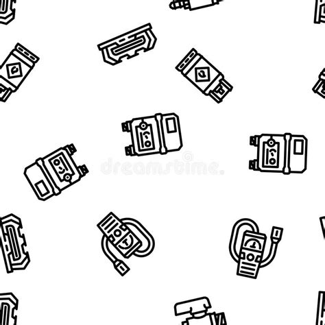 Gas Energy Oil Power Pipeline Vector Seamless Pattern Stock Vector Illustration Of Station