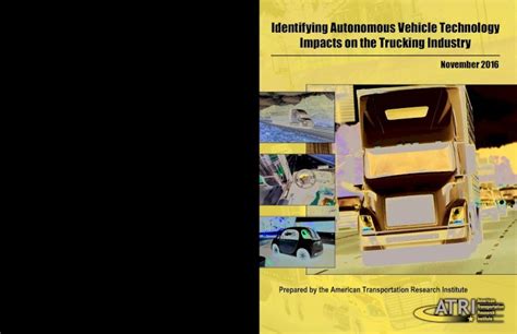 Pdf Identifying Autonomous Vehicle Technology Impacts Atri Online